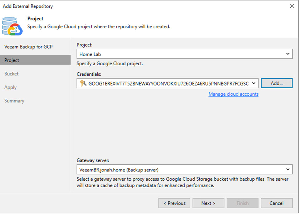 Integrating Veeam Backup For Gcp With Vbr Different Dev