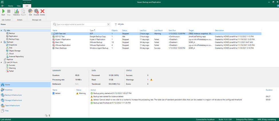 Integrating Veeam Backup for GCP with VBR - Different Dev Integrating Veeam Backup for GCP with VBR - Different Dev